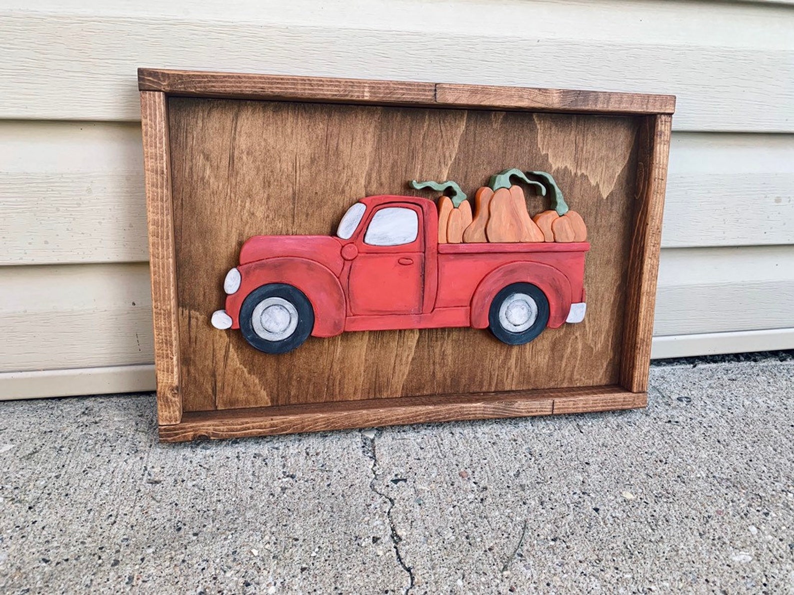 3D Fall Truck Sign // Fall Decor // Farmhouse Sign // - Etsy