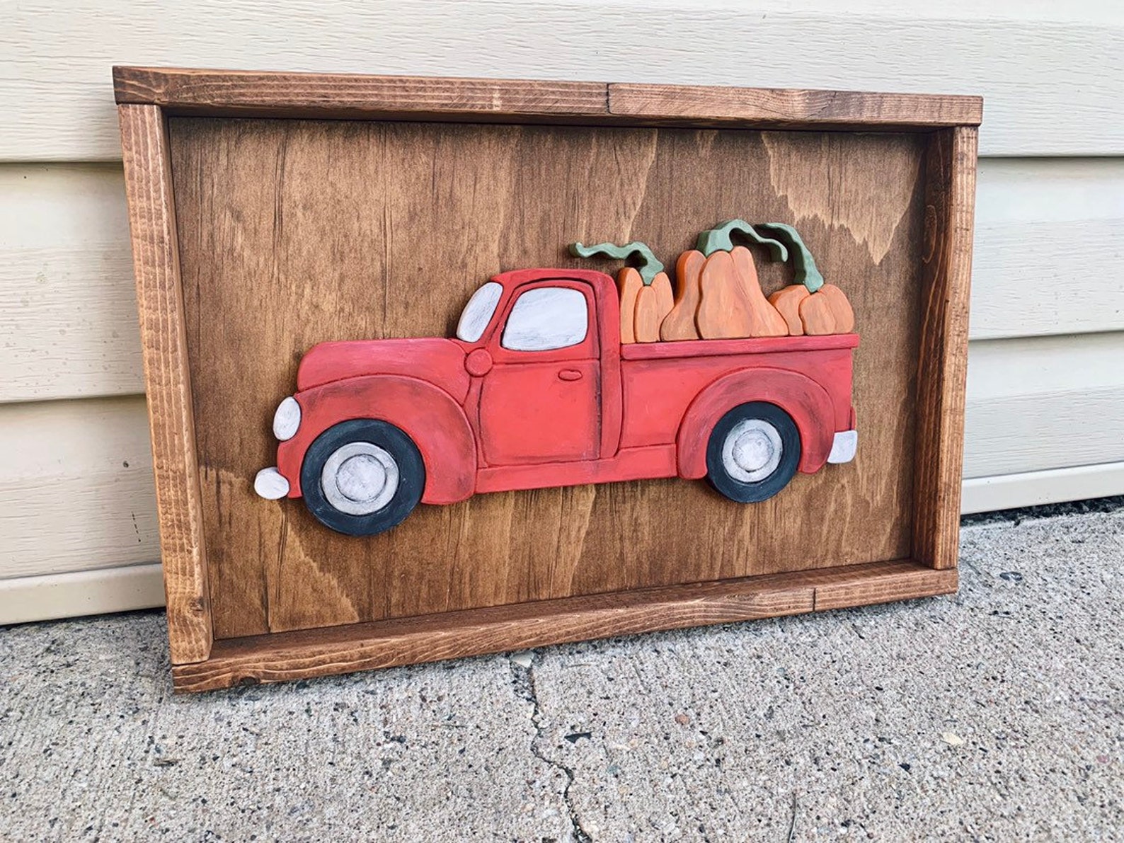 3D Fall Truck Sign // Fall Decor // Farmhouse Sign // - Etsy
