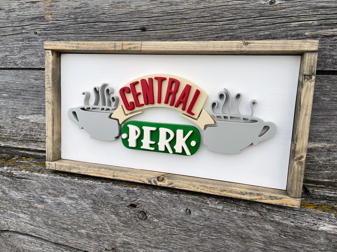 3D Central Perk Sign // Wood Sign Decor // Farmhouse Sign // Farmhouse ...