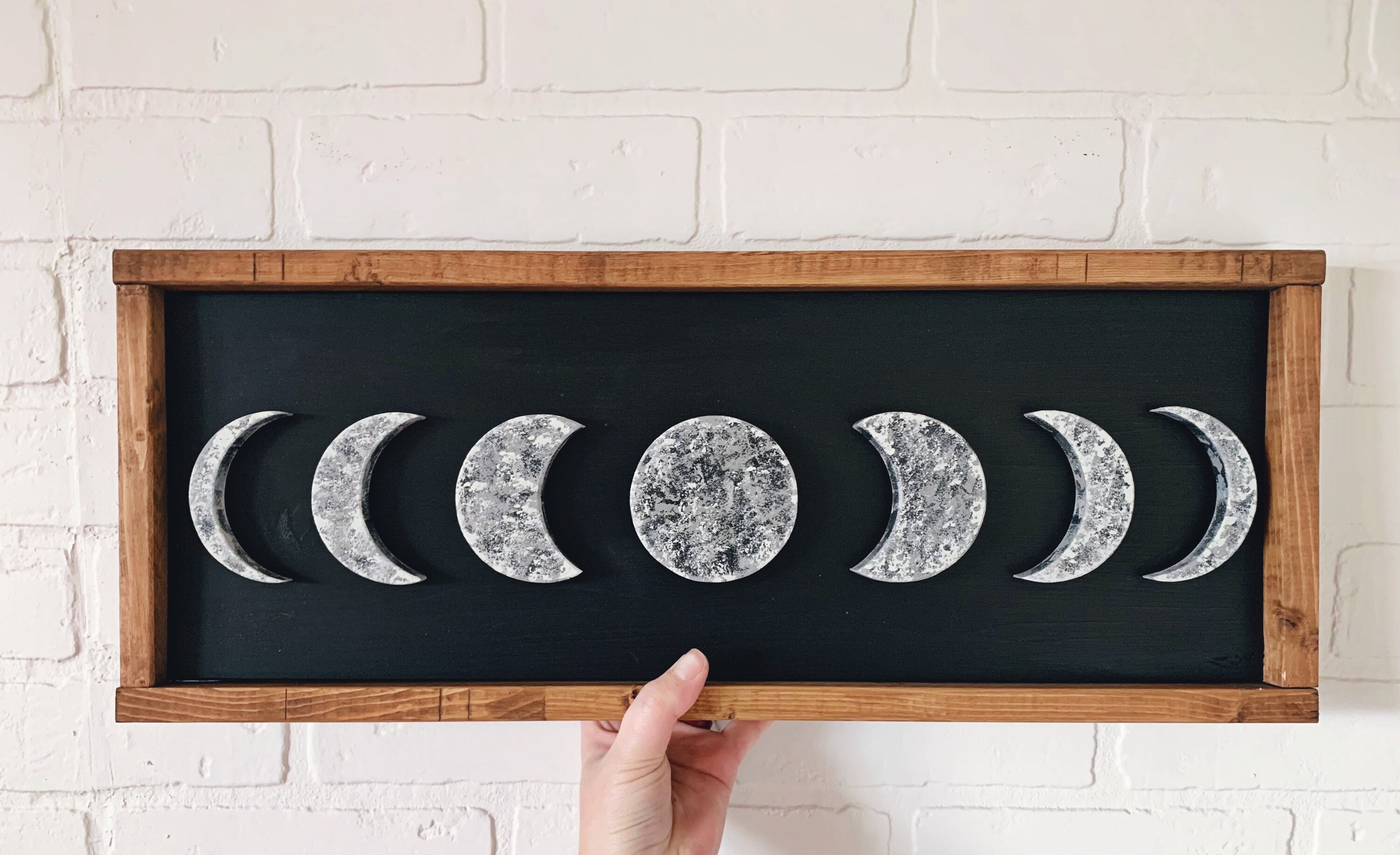 3D Moon Phases Sign // Home Decor // Farmhouse Sign // | Etsy