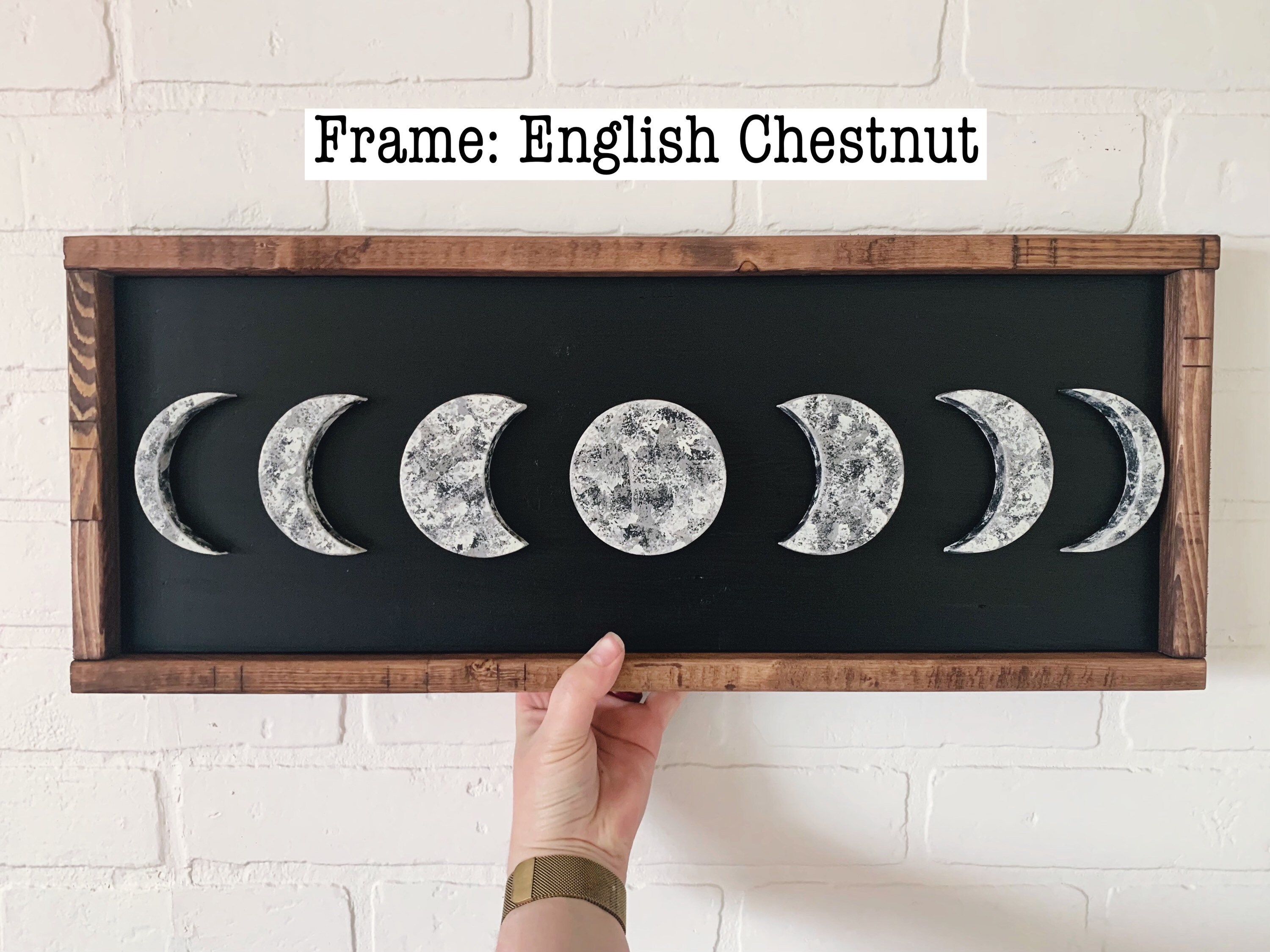 3D Moon Phases Sign // Home Decor // Farmhouse Sign // | Etsy