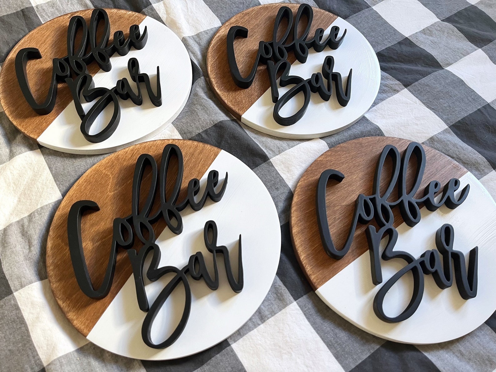 10” Coffee Bar Round // Wood Sign Decor // Farmhouse Sign // Farmhouse ...