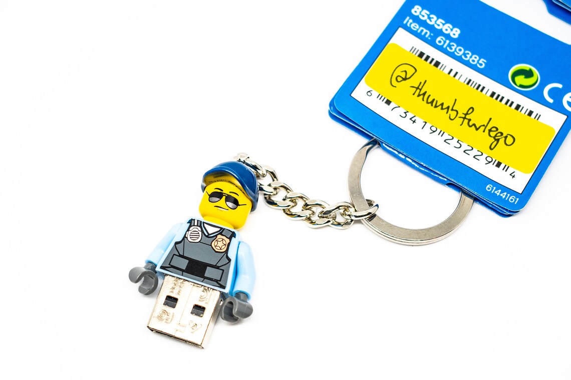 City Police Handmade Lego Keychain USB stick SanDisk | Etsy