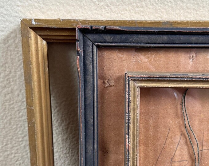 Set of 3 Vintage Wood Frames, Wood Photo Frame, Wood Picture Frame, Old ...
