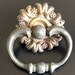 Vintage Brass Drop Loop Pull With Backplates, Vintage Drawer Pull ...