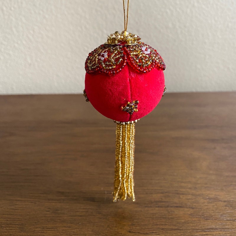 Red Ball Ornament - Etsy
