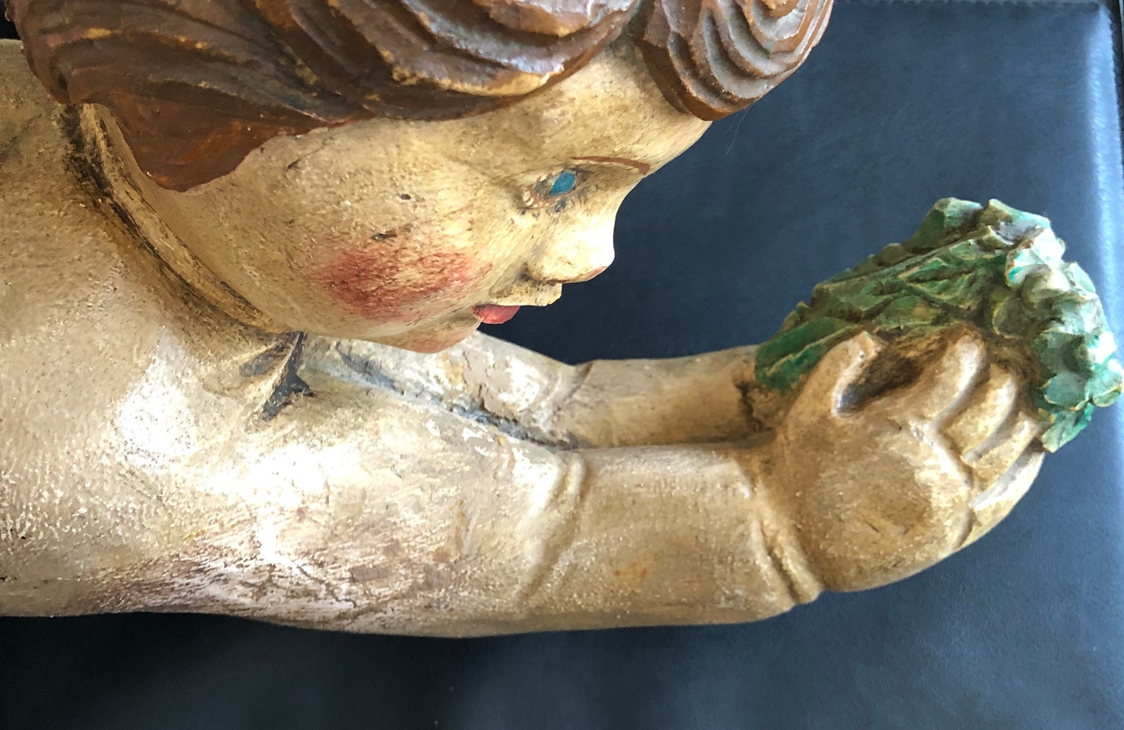 Large Antique Carved Wood Cherub Wall Sculpture Wall Hanging - Etsy