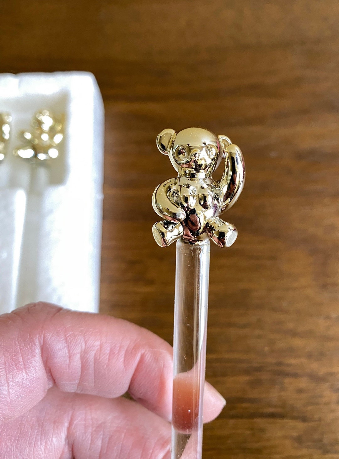 Culver Glass Stir Sticks Culver Gold Bear Stir Sticks, Vintage Drink ...