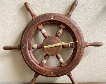 Ship Wheel Clock - Etsy