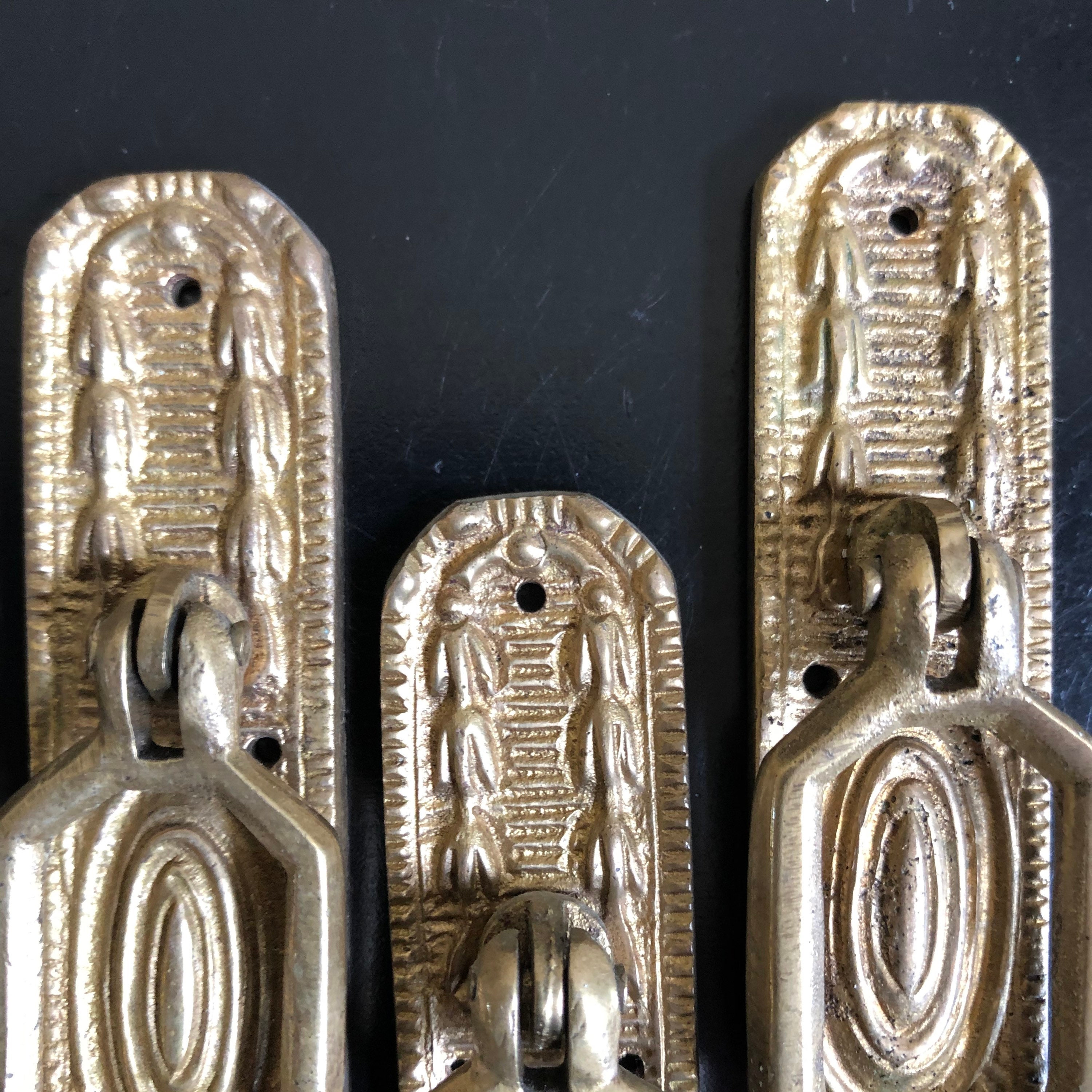 Antique Brass Drop Handle Drawer Pulls, Brass Drawer Pulls, Drawer ...