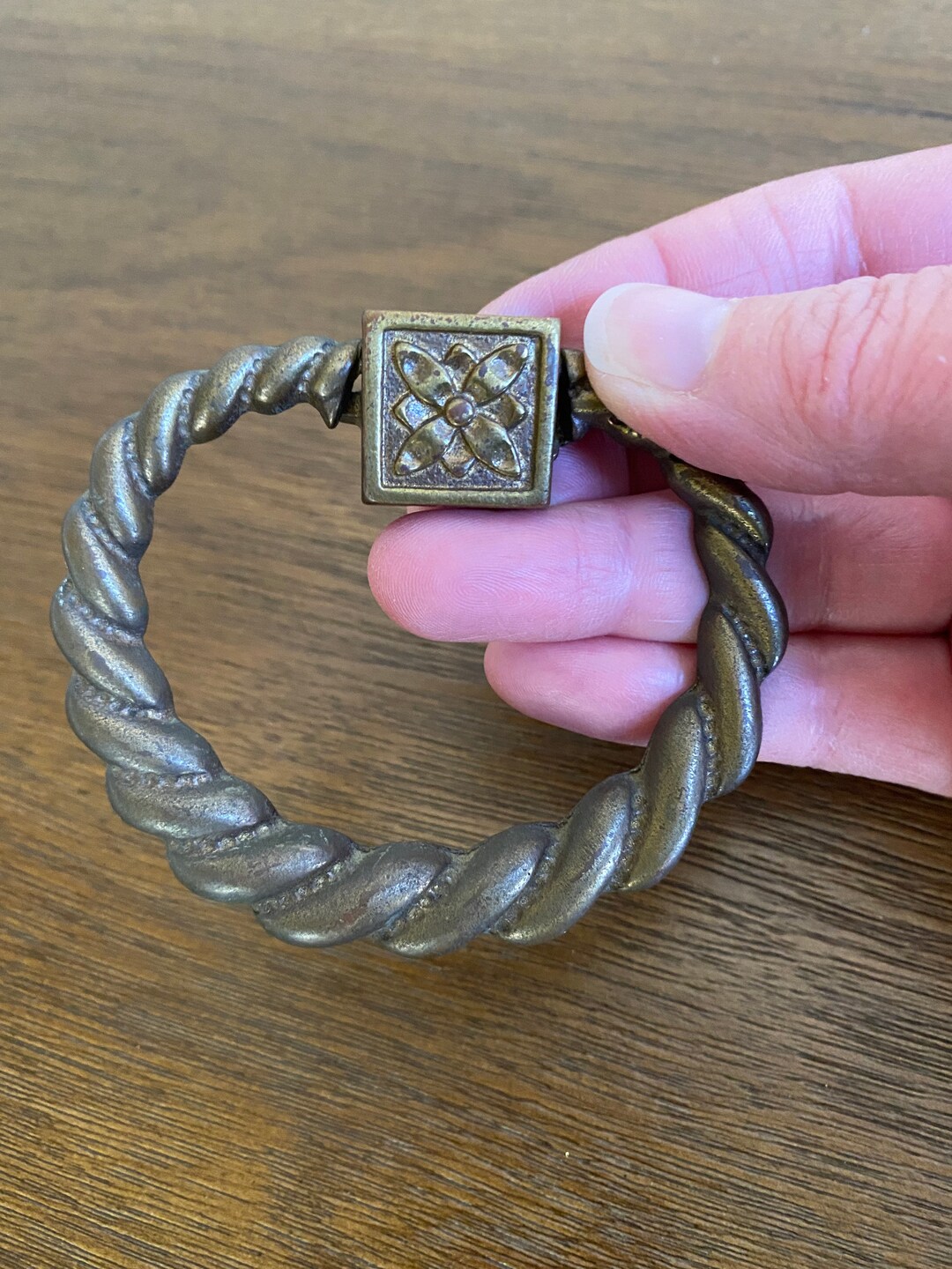 Large Vintage Brass Drop Loop Pull, Vintage Drawer Loop Pull, Drawer ...