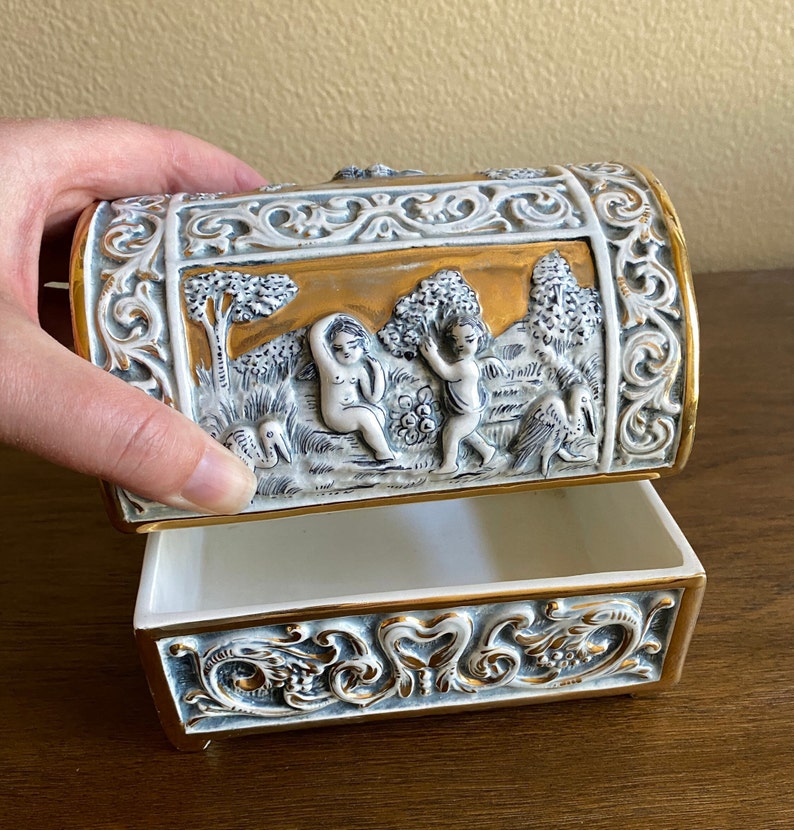 Capodimonte Box Cherub Capodimonte Box Trinket Box Cherub - Etsy