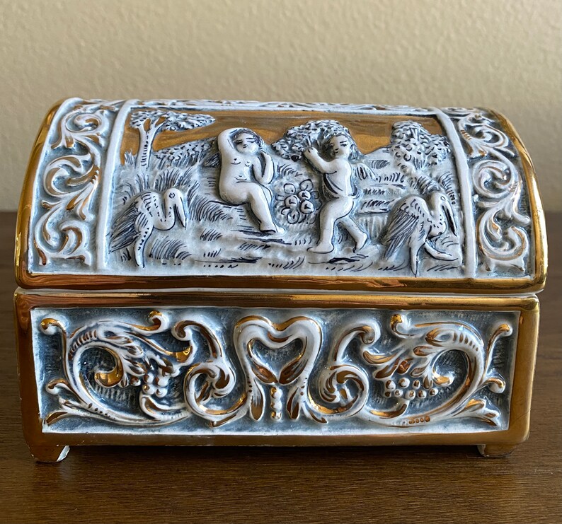Capodimonte Box Cherub Capodimonte Box Trinket Box Cherub - Etsy
