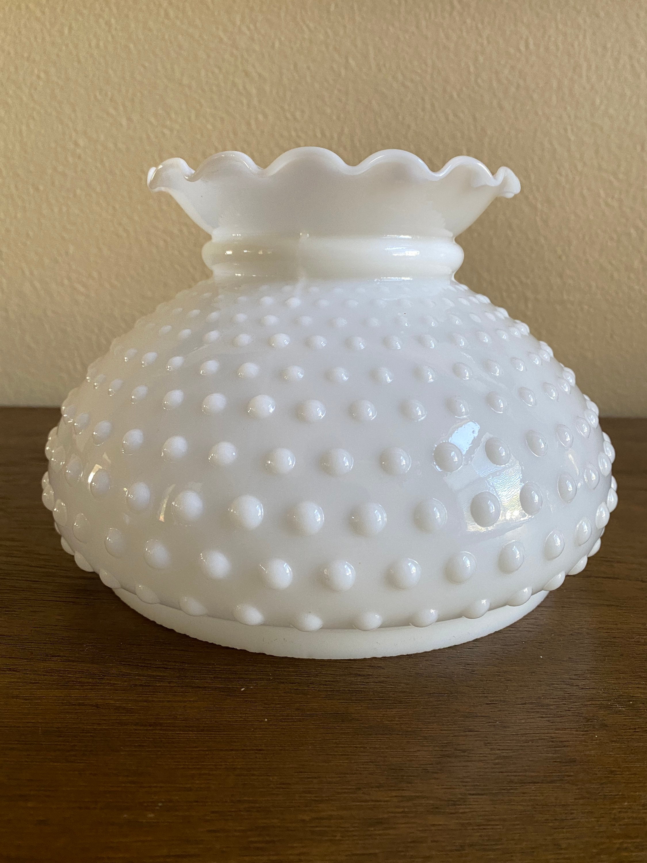 Home & Living Vintage Hobnail White Milk Glass Light Globe Light ...