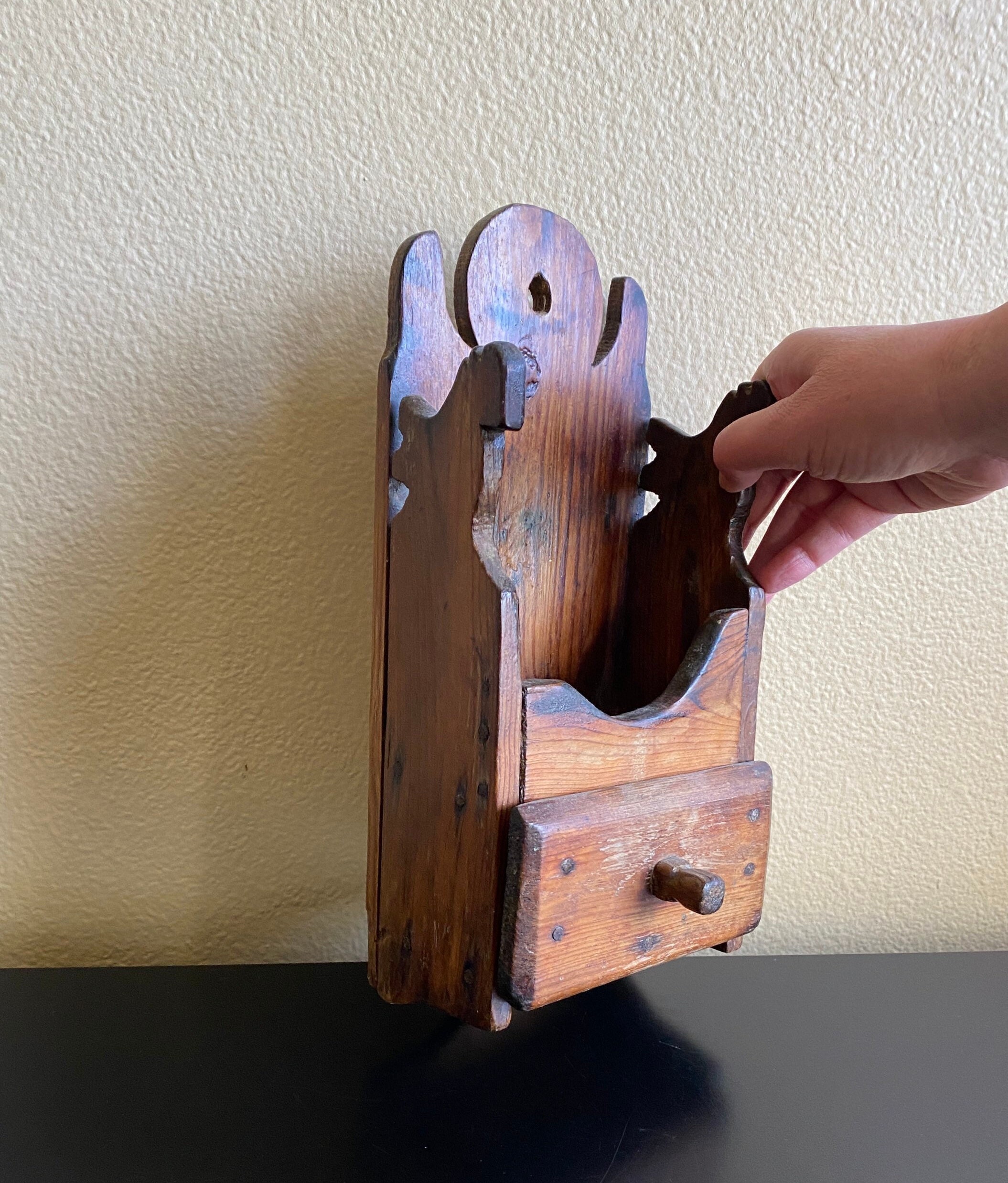 Small Antique Wooden Rooster Wall Hanging Storage Cubby With a - Etsy