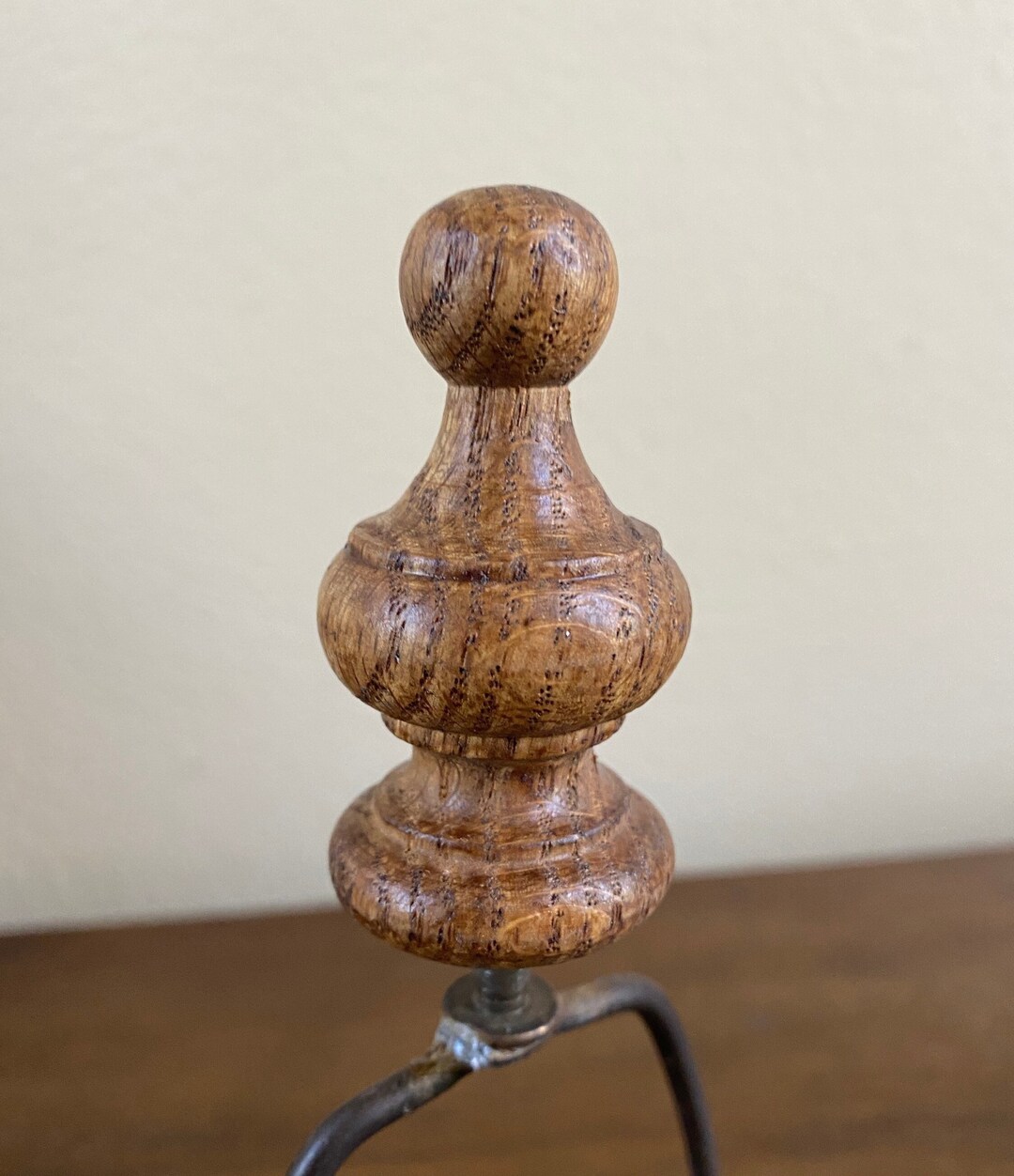Vintage Wood Stain Lamp Shade Finial, Wood Lamp Finial, Shade Finial - Etsy