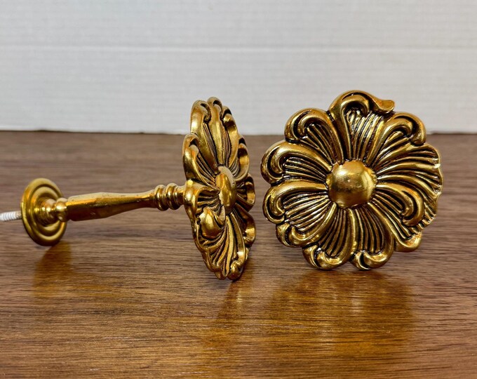Vintage Drapery Tiebacks, Curtain Tiebacks, Drapery Tieback, Hold Back ...