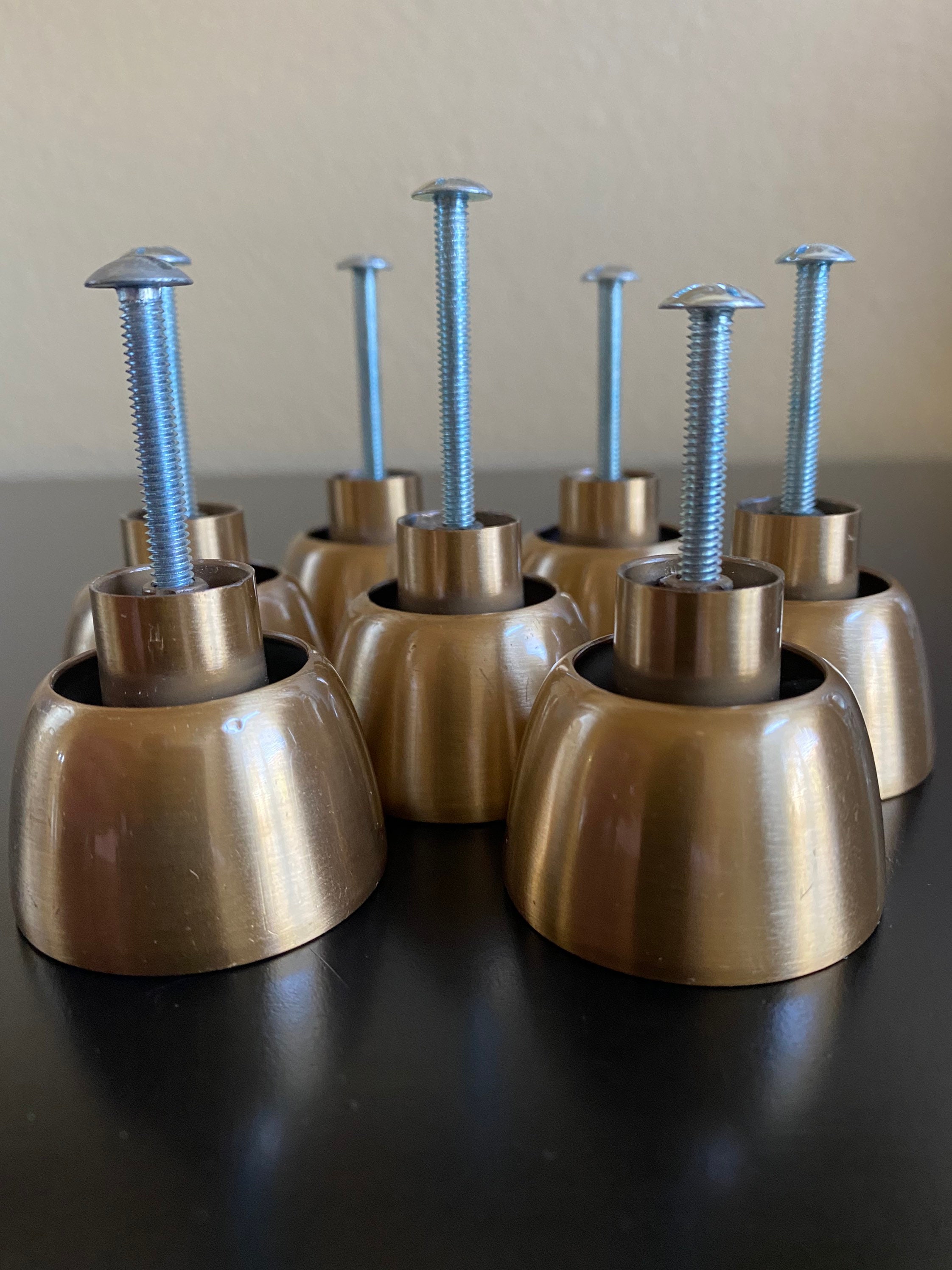 Round Brass Pull Knobs Vintage Pull Knobs Drawer Knobs | Etsy