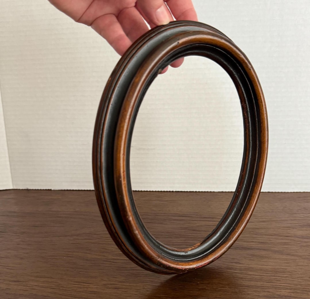 Vintage Oval Wood Frame, Oval Frame - Etsy