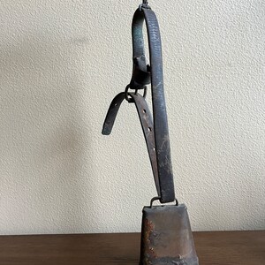 Antique Large Metal Cow Bell With Leather Strap, Antique Bell, Bell ...