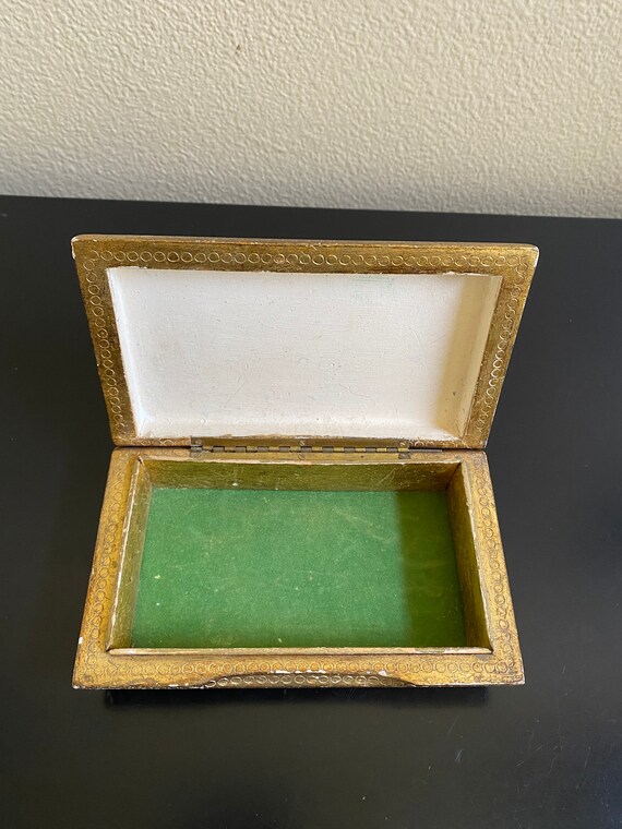 Small Vintage Florentine Wooden Box, Decorative Box, … - Gem