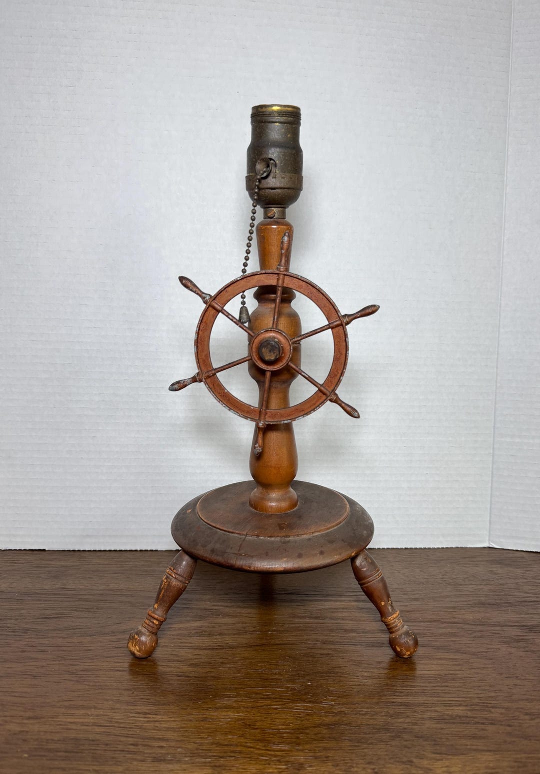 Vintage Nautical Ship Wheel Wall Mount Light Fixture, Wall Light ...