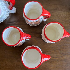 Vintage Napco Santa Pitcher 8 Mug Set, Vintage Christmas, Vintage Santa ...
