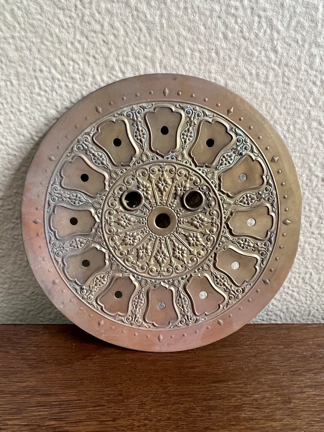 Vintage Salvage Brass Clock Face, Brass Clock Face, Clock Face, Clock ...