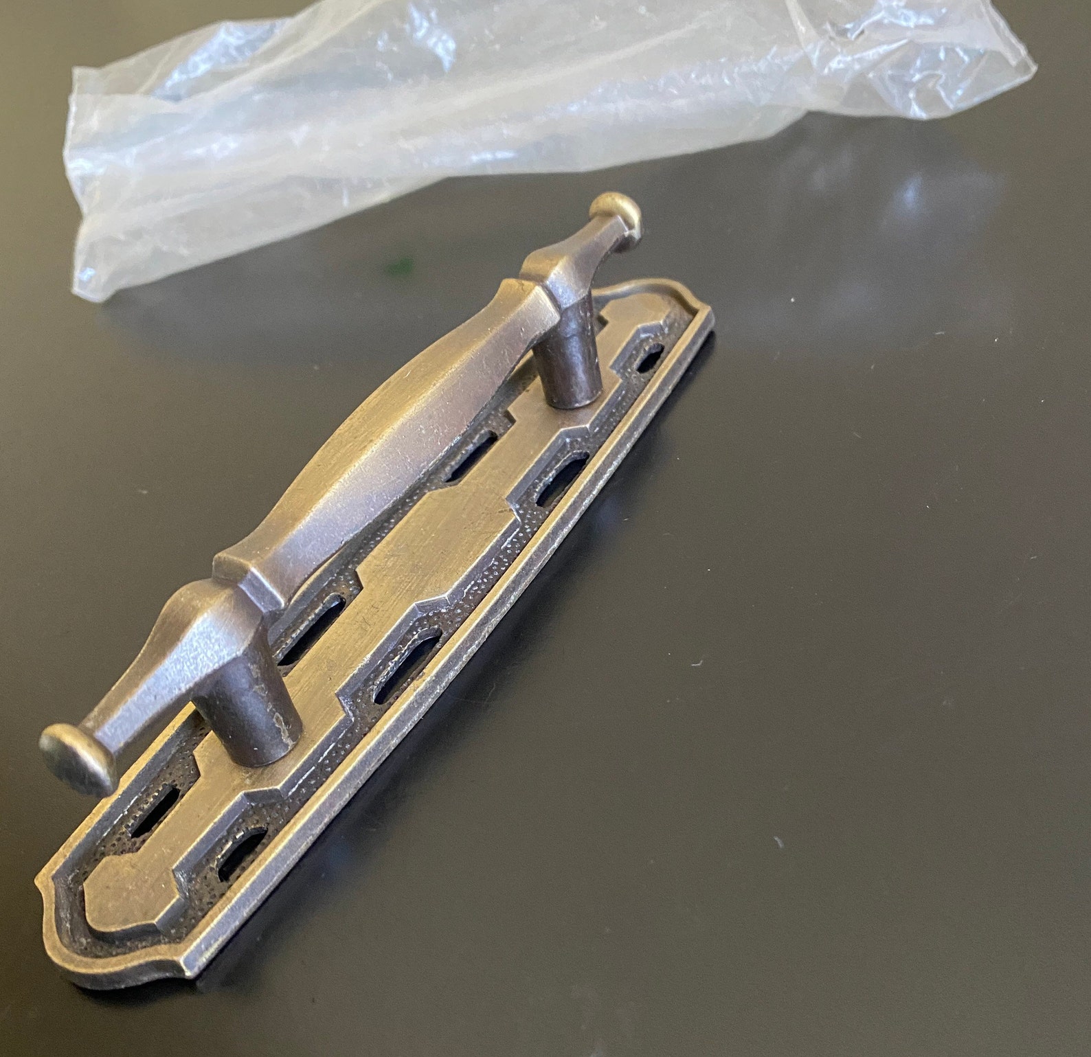 Vintage MCM Brass Drawer Door Handle Door Pulls With - Etsy