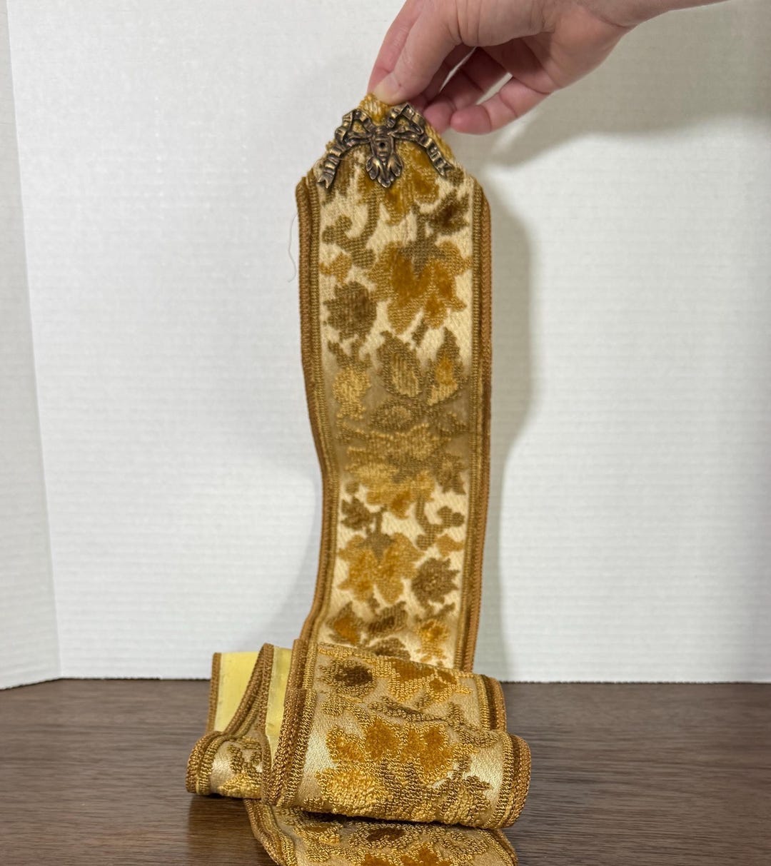 Vintage Yellow Tapestry, Wall Hanging Tapestry Bell Pull, Vintage ...