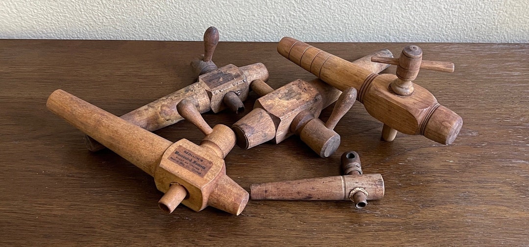 Vintage Redlichs Wooden Barrel Tap, Vintage Wood Spigot Faucet Barrel ...