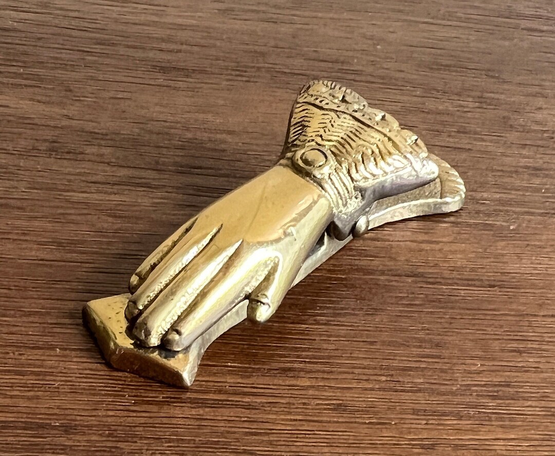 Antique H. W. Axford Hand Paper Clip, Antique Brass French Letter Paper ...