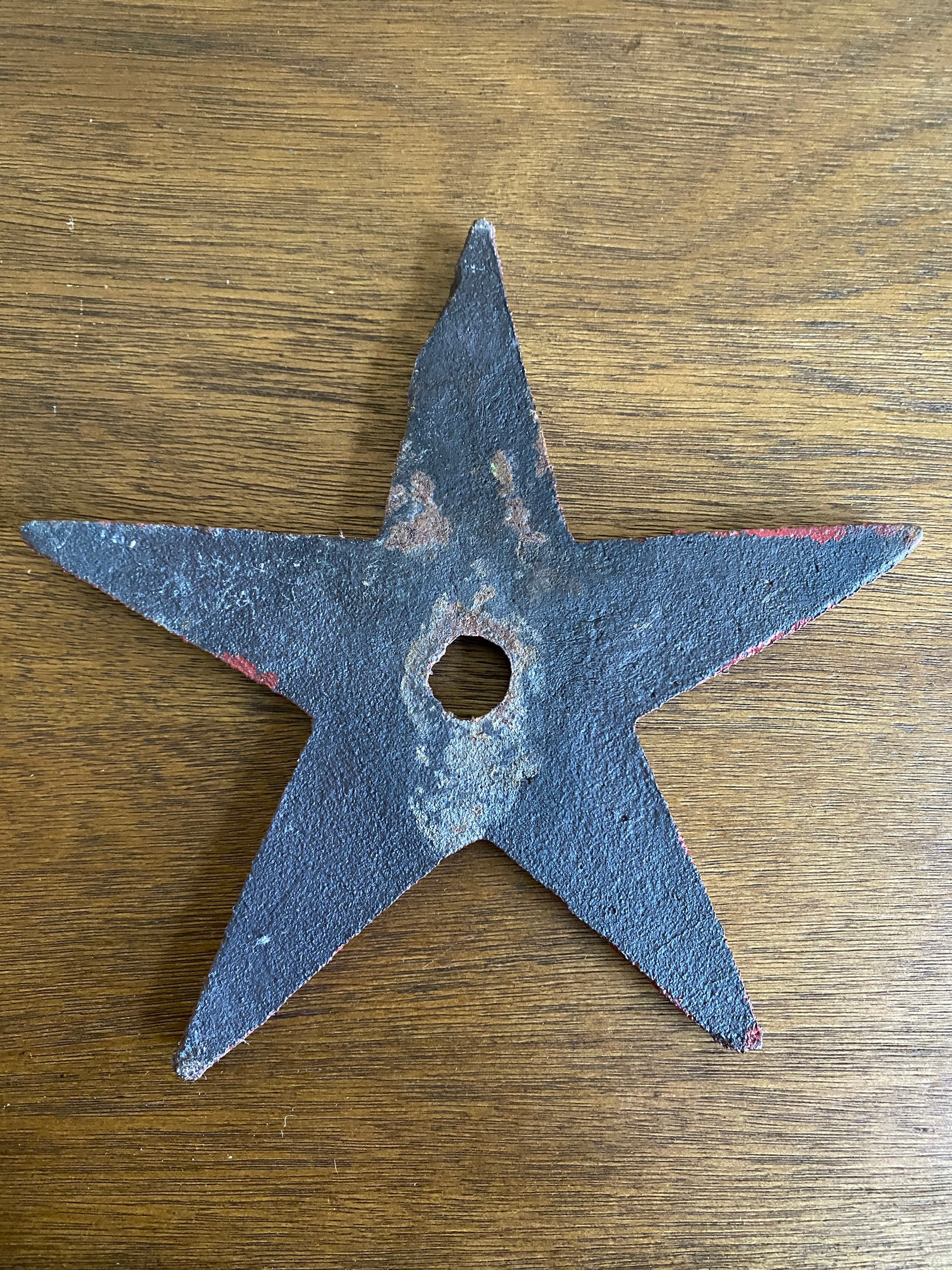 Vintage Red Cast Iron Star Old Star Rustic Star Rustic | Etsy