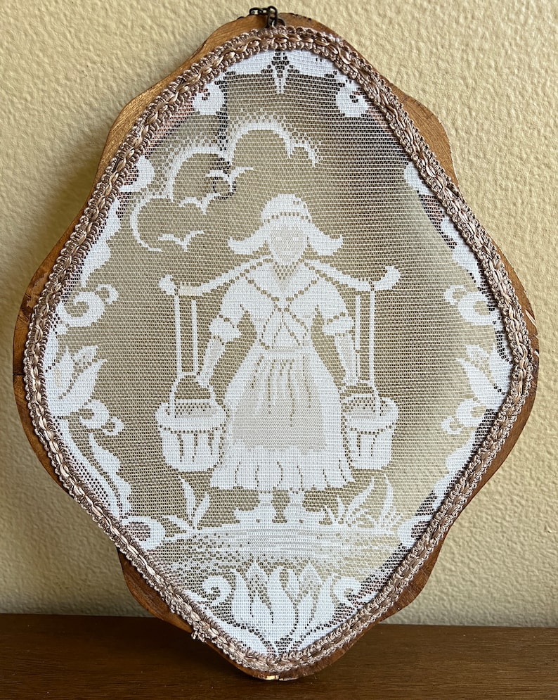 Vintage Danish Wall Hanging, Framed Danish Lace, Danish Artwork, Danish ...