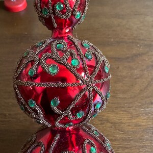 Vintage Red Glass Tree Topper, Finial Ornament Vintage Tree Topper ...