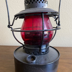 Vintage Handlan St. Louis Lantern, Red Glass Globe, Railroad ...