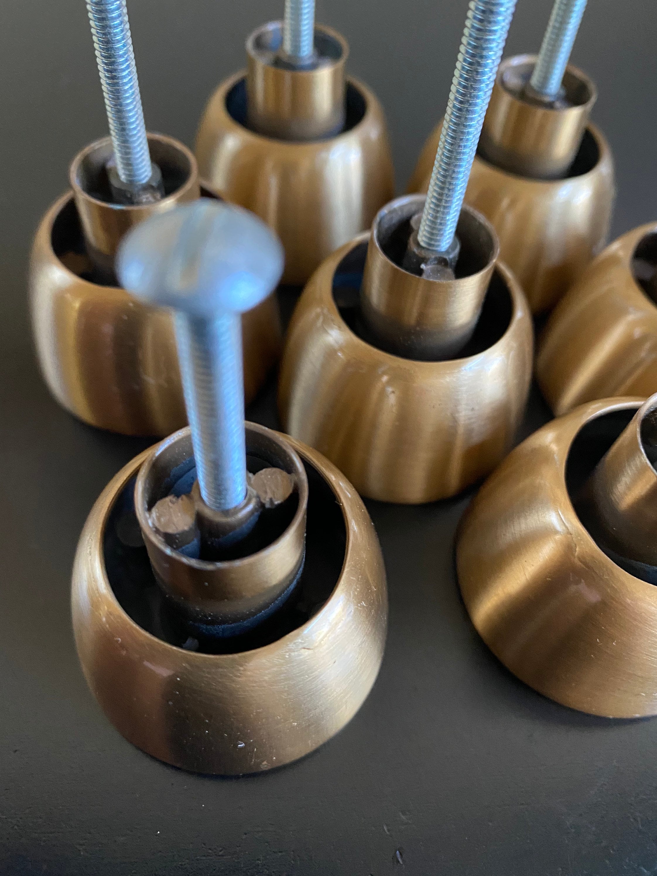 Round Brass Pull Knobs Vintage Pull Knobs Drawer Knobs | Etsy