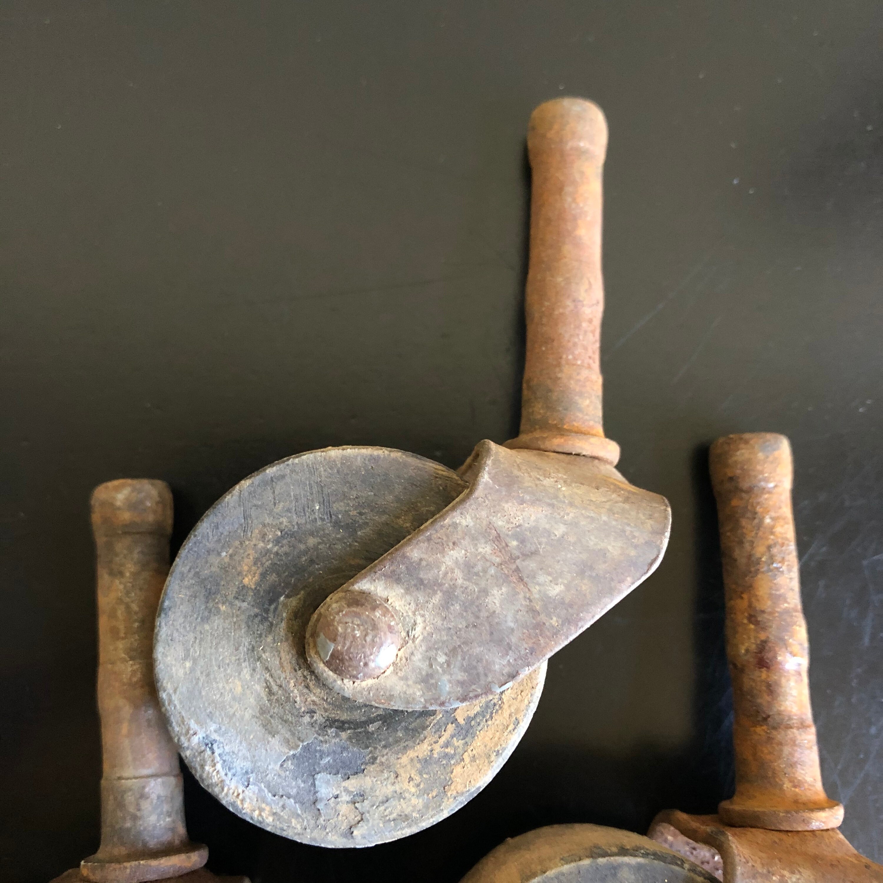 3 Large Vintage Wood Wheel and Metal Casters Wood Casters - Etsy
