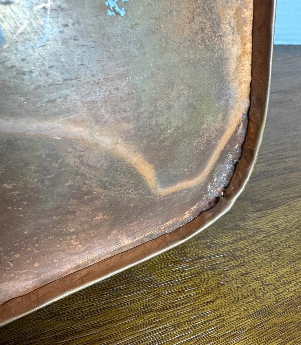 Vintage Copper Metal Pot Container Planter With Hardware Handles ...
