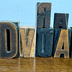 Antique Wooden Print Block, Letter Print Blocks, Letter Block Letter ...