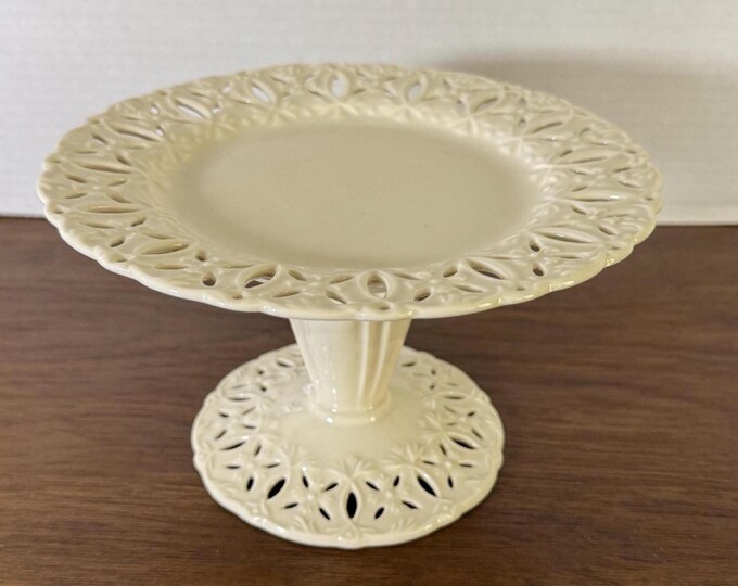 Vintage Godinger Cream Lace Pattern Porcelain Pedestal Cake Stand - Etsy