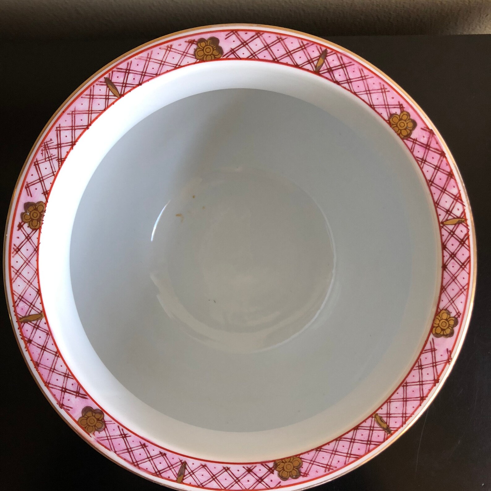 Heavy Vintage Hand Painted Fish Bowl Jardiniere Pink and - Etsy