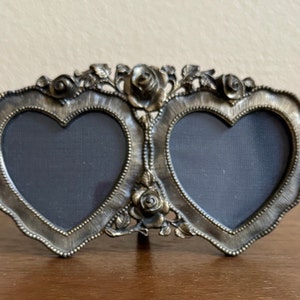 Vintage Matson MCM Hollywood Regency Ornate Gold Ormolu 2 Heart Picture ...