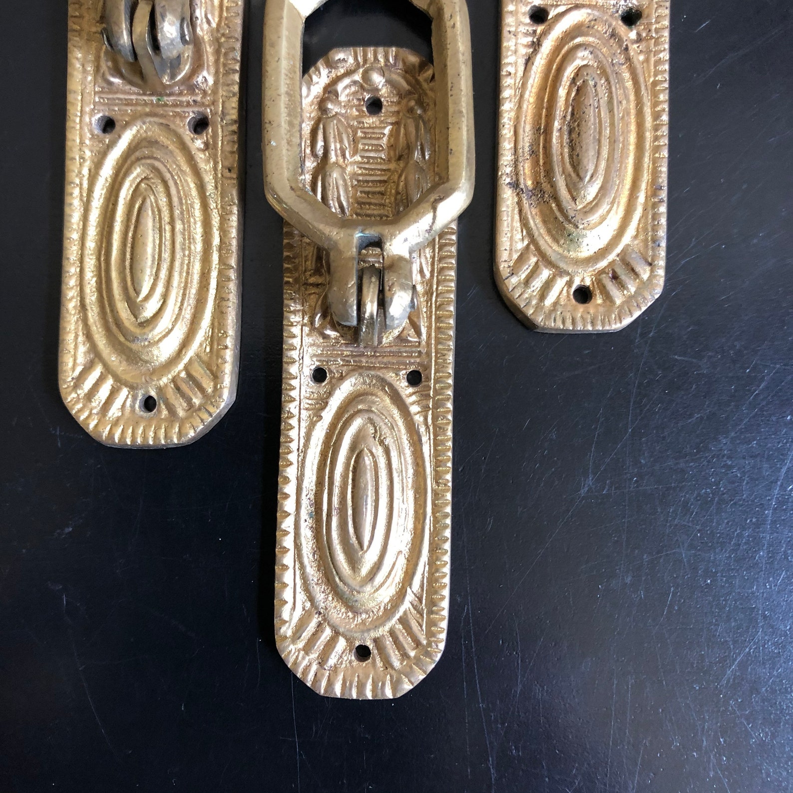 Antique Brass Drop Handle Drawer Pulls, Brass Drawer Pulls, Drawer ...