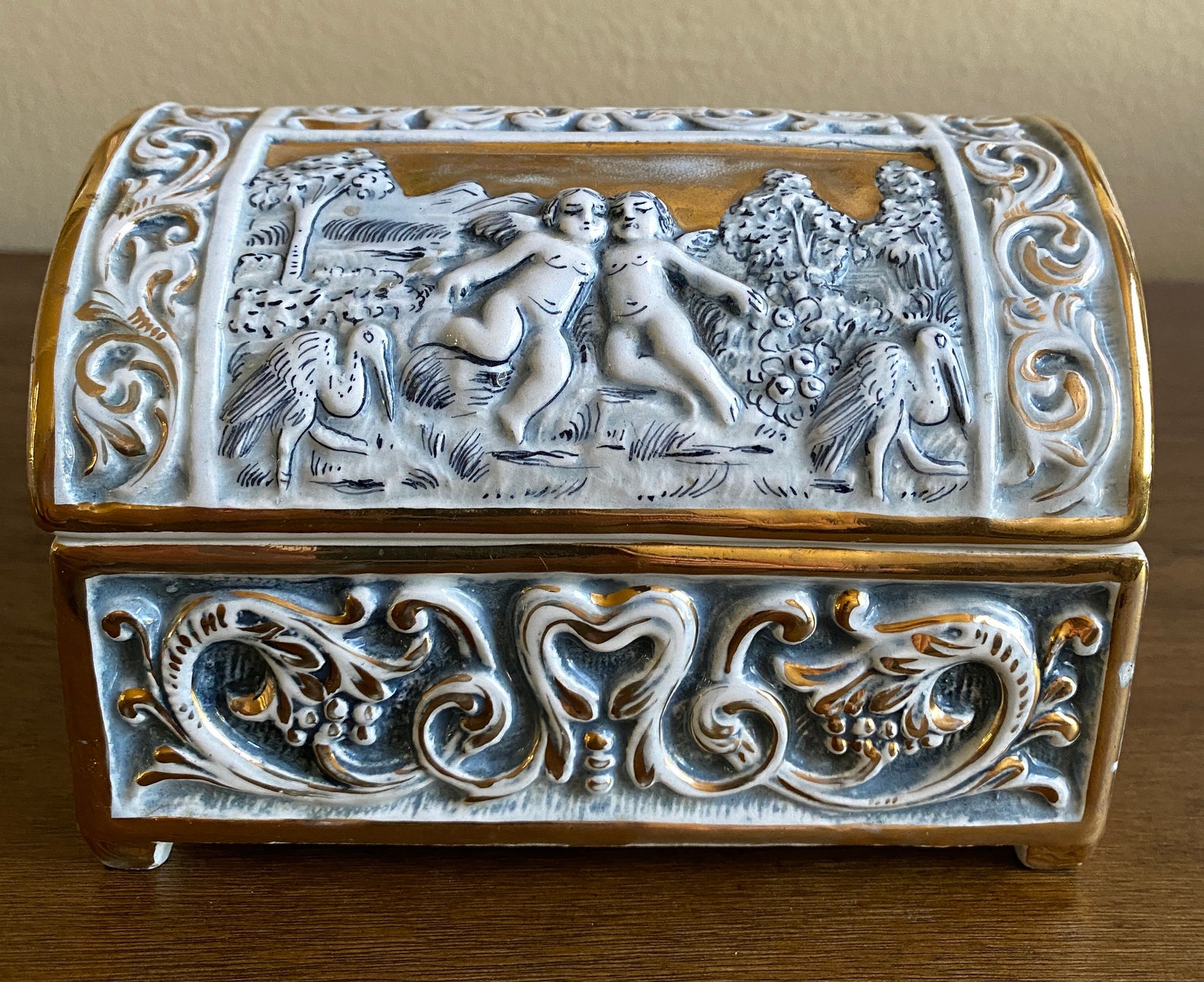 Capodimonte Box Cherub Capodimonte Box Trinket Box Cherub - Etsy