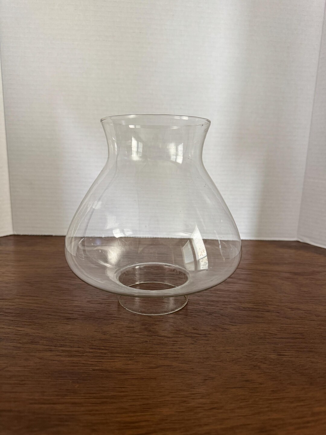 Vintage Clear Glass Hurricane Lamp Shade, Vintage Glass Hurricane Shade ...