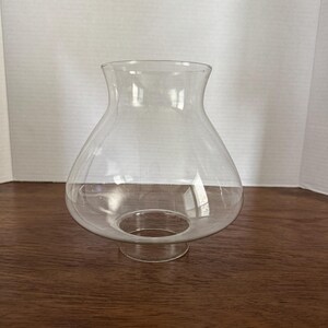 Vintage Clear Glass Hurricane Lamp Shade, Vintage Glass Hurricane Shade ...