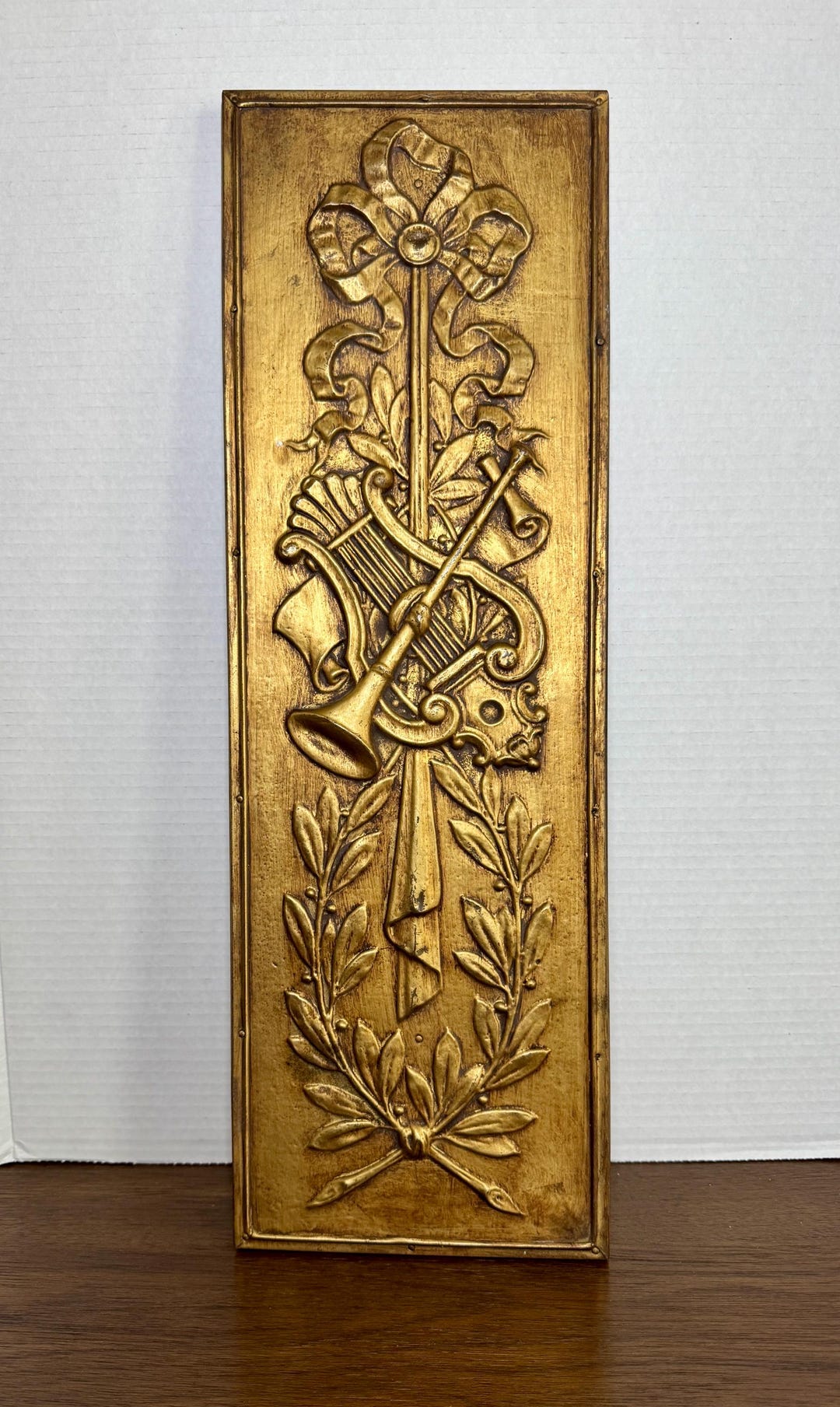 Vintage Embossed Brass Wall Plaque, French Country Decor - Etsy
