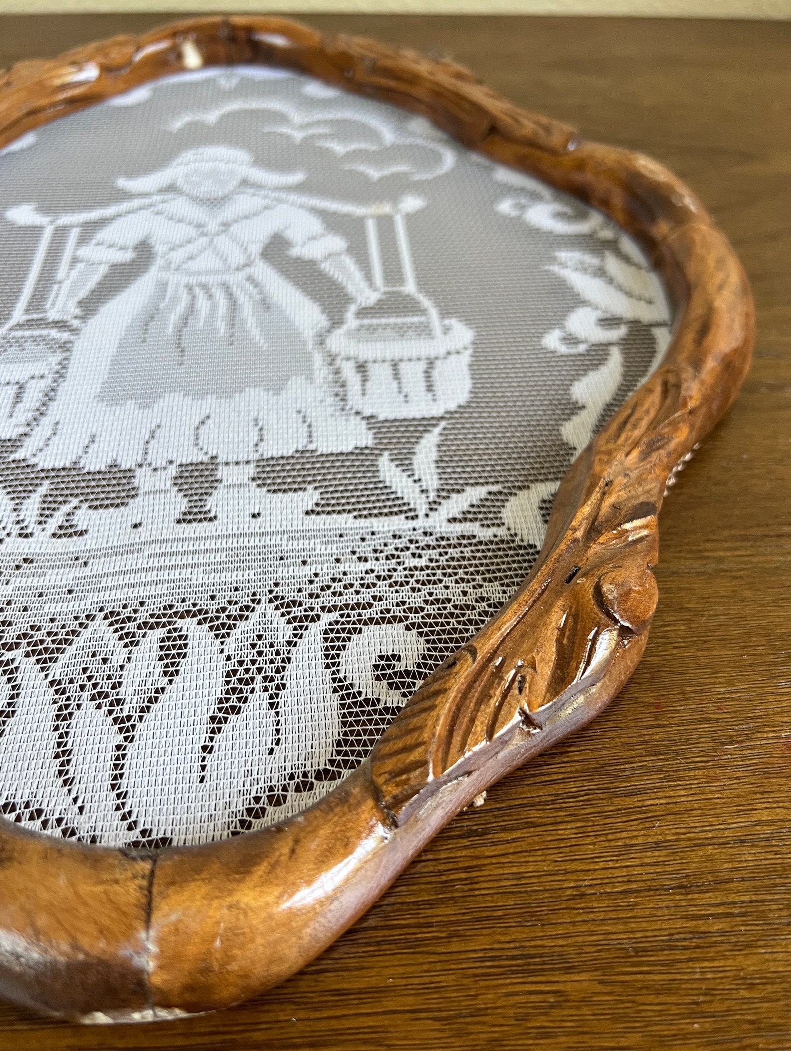 Vintage Danish Wall Hanging, Framed Danish Lace, Danish Artwork, Danish ...