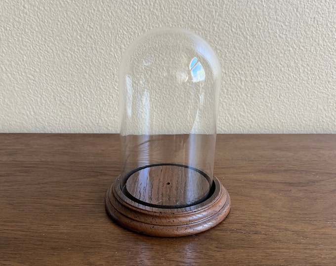 Vintage Cloche, Vintage Cloche, Glass Dome With Wood Base, Dome Cloche ...
